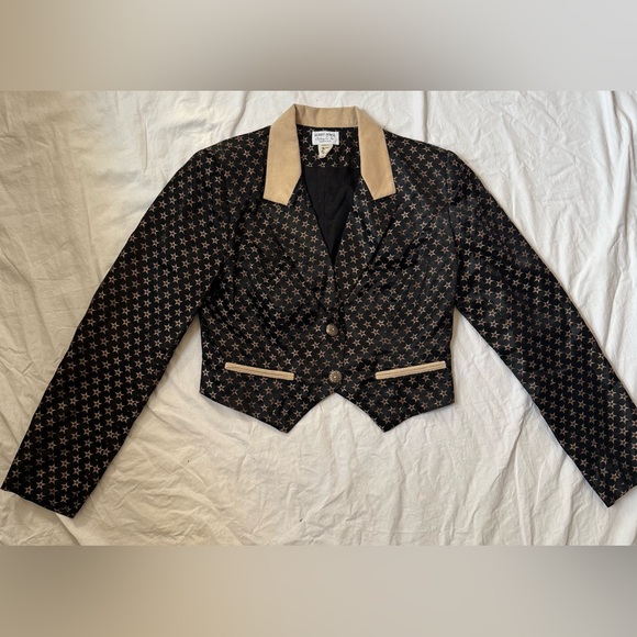 Jackets & Coats | Hobby Horse Black And Gold Star Womens Jacket S ...